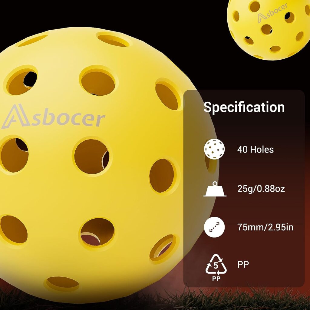 Asbocer Pickleball Balls Review - Pickleball Details